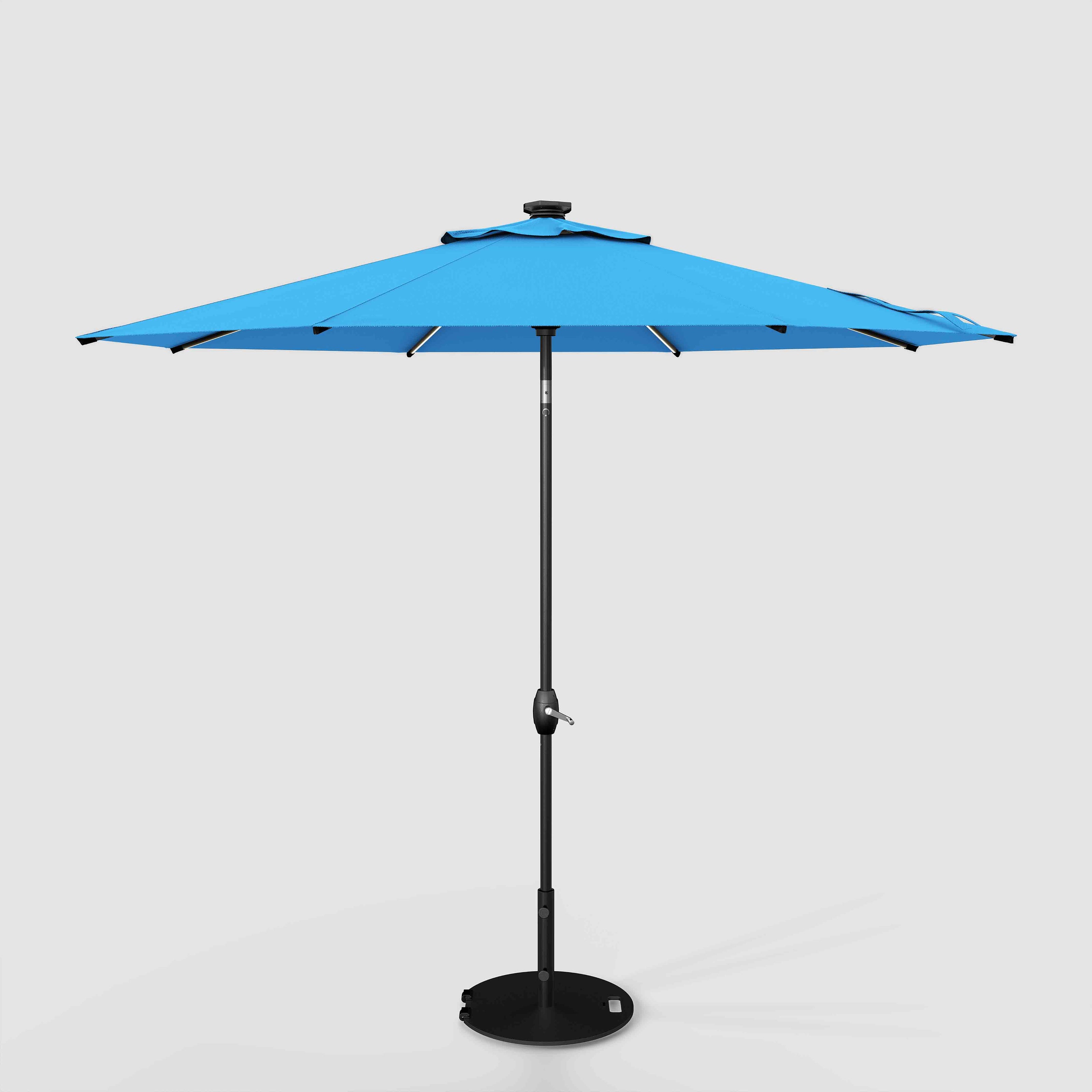 8ft-10ft RGB LED Tilt Patio Umbrella | 6-Color LED Lighting | Wind ...