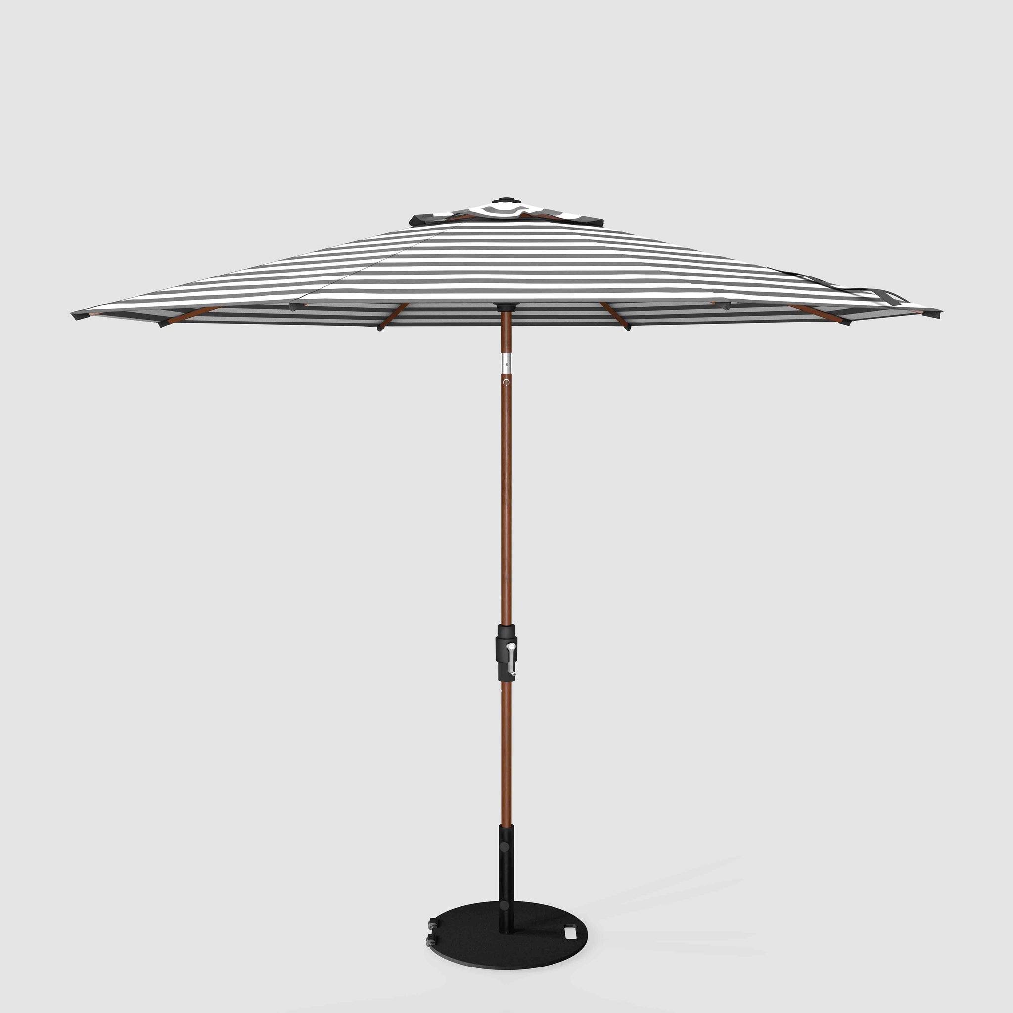 8ft-10ft Auto Tilt Terylast Patio Umbrella | Stylish Woodgrain Finish ...