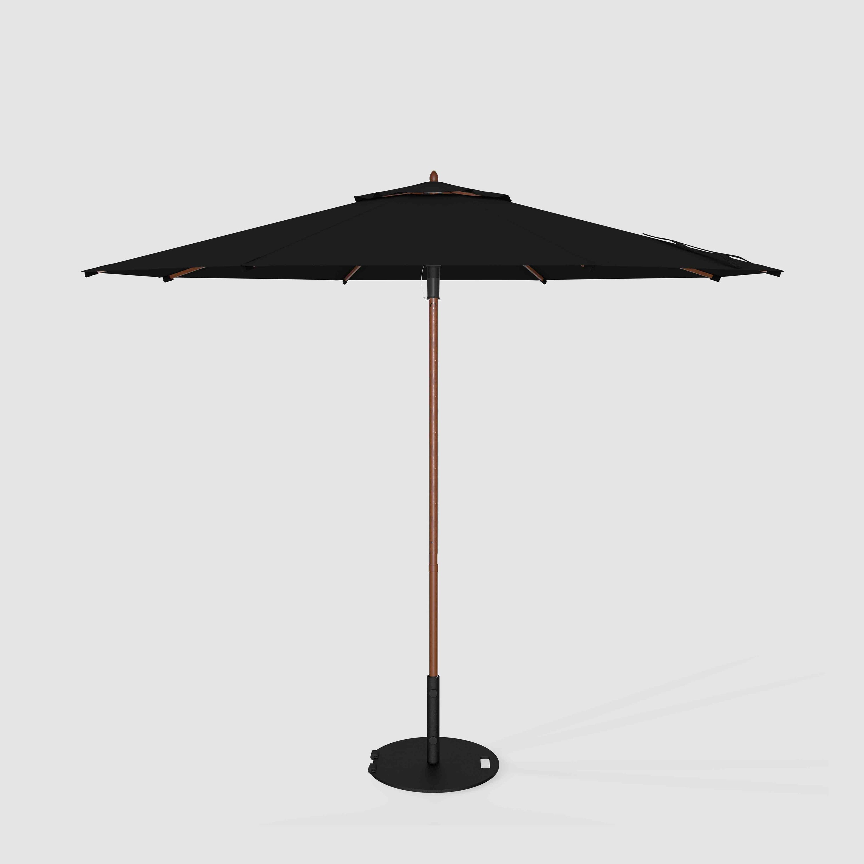 8ft-10ft Market Terylast Patio Umbrella | Stylish Woodgrain Finish ...