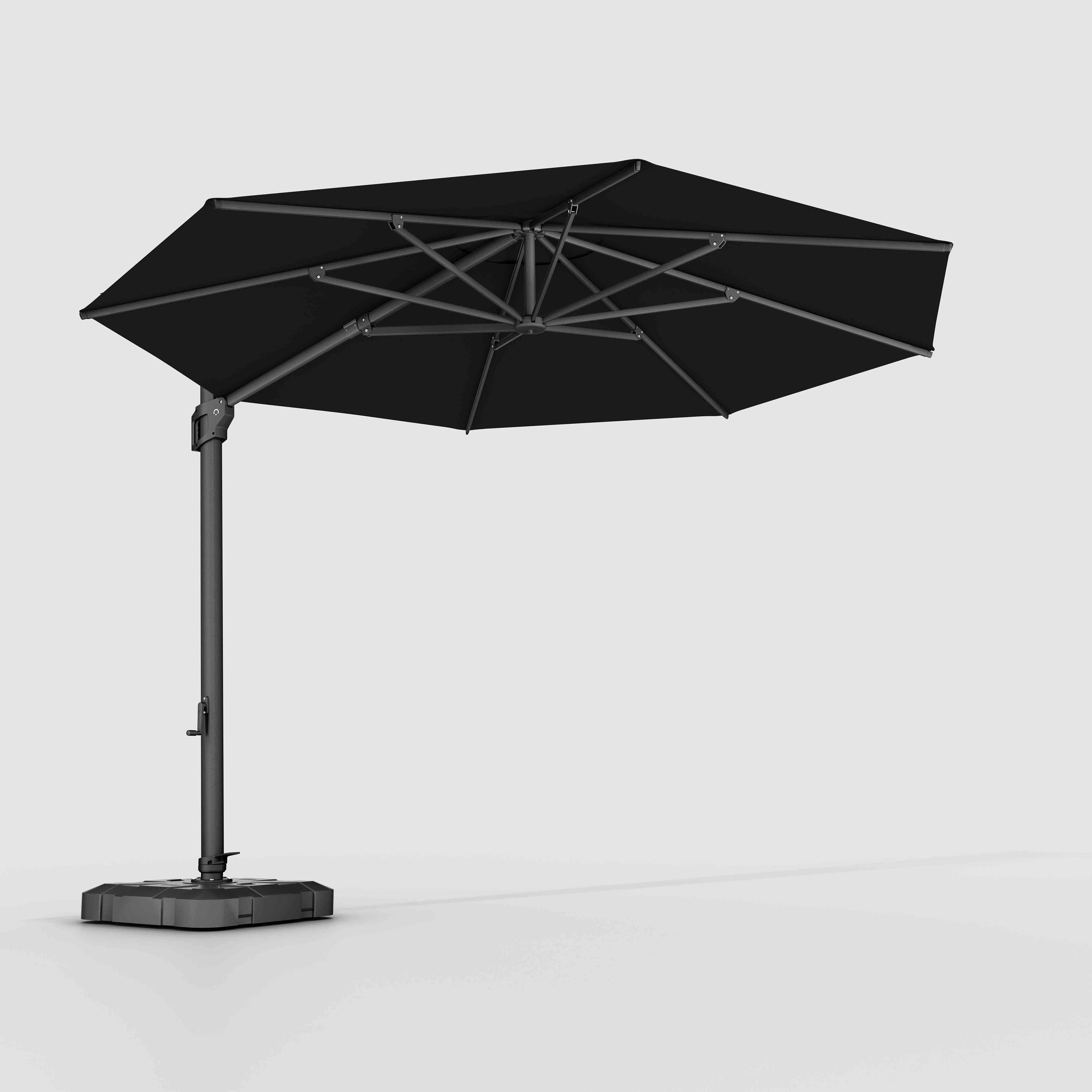 10ft Round Offset Cantilever Terylast Patio Umbrella | Wind & Mold ...