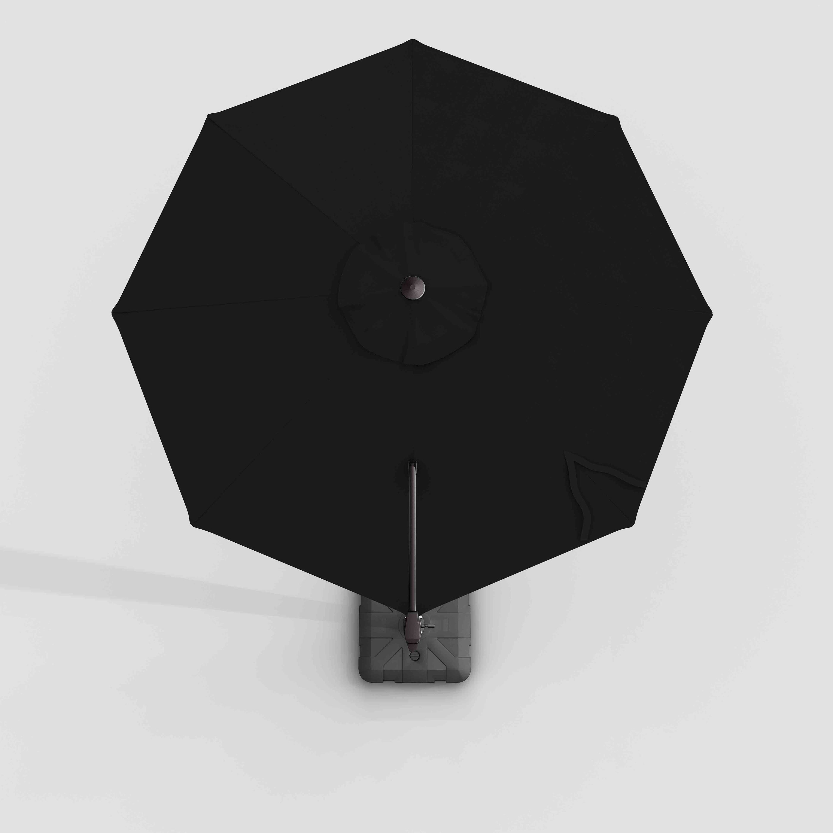 Midtown Umbrellas | The Grande Round Terylast Ebony Black Patio Umbrella