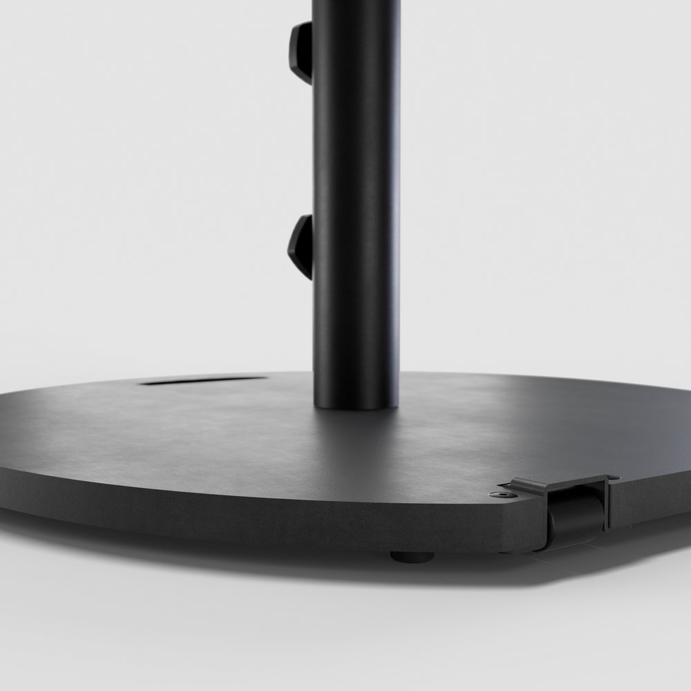 135 lb Commercial Umbrella Base with Wheels | 2" Pole Stand | Heavy ...