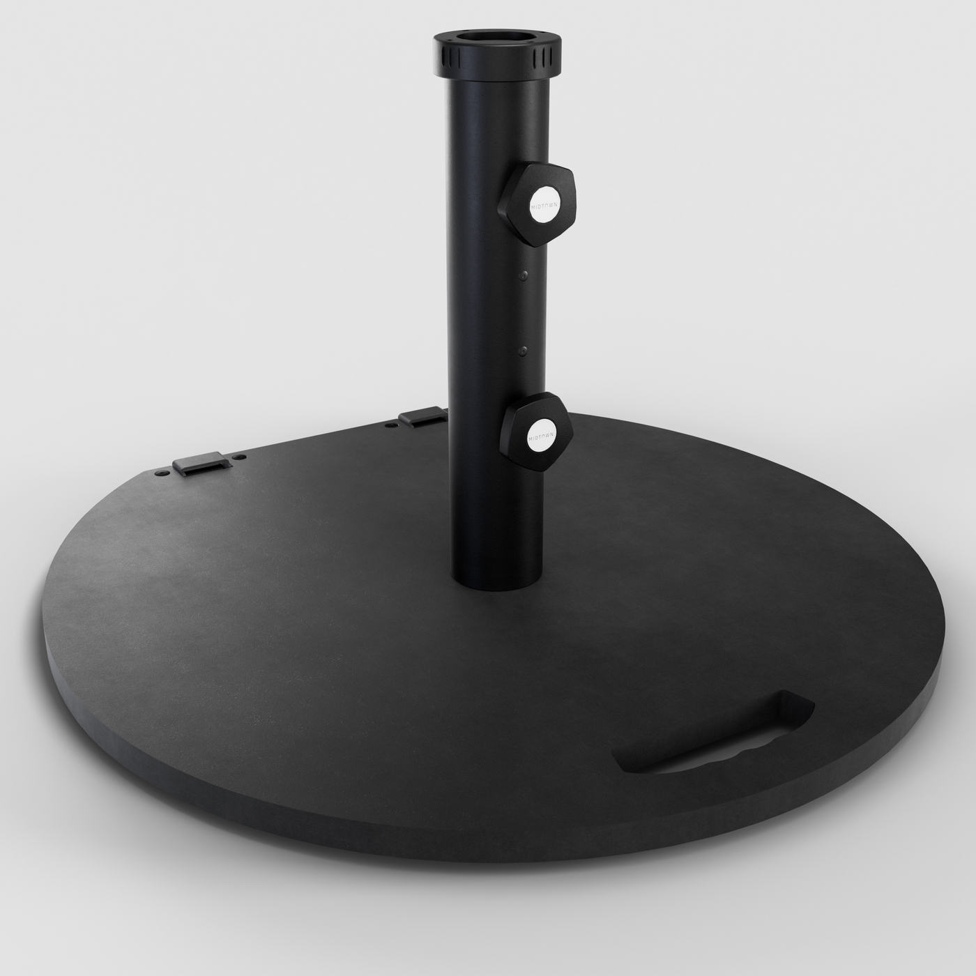 135 lb Commercial Umbrella Base with Wheels | 2" Pole Stand | Heavy ...
